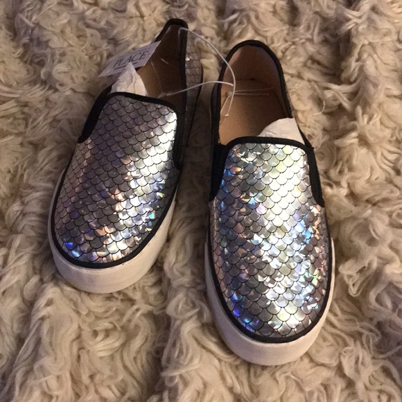 The Children's Place | Shoes | Metallic Flats Girls 5 Mermaid Scales ...